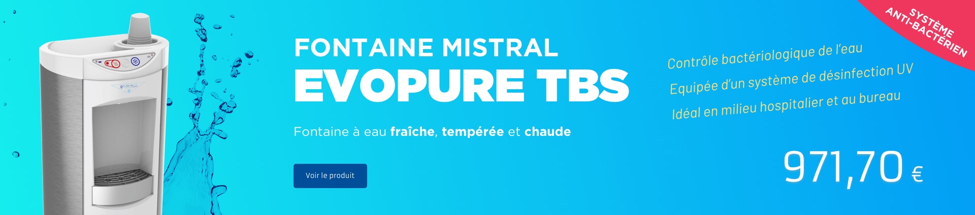 Fontaine-Direct : Vente et location de fontaine à eau de réseau neuve et d'occasion
